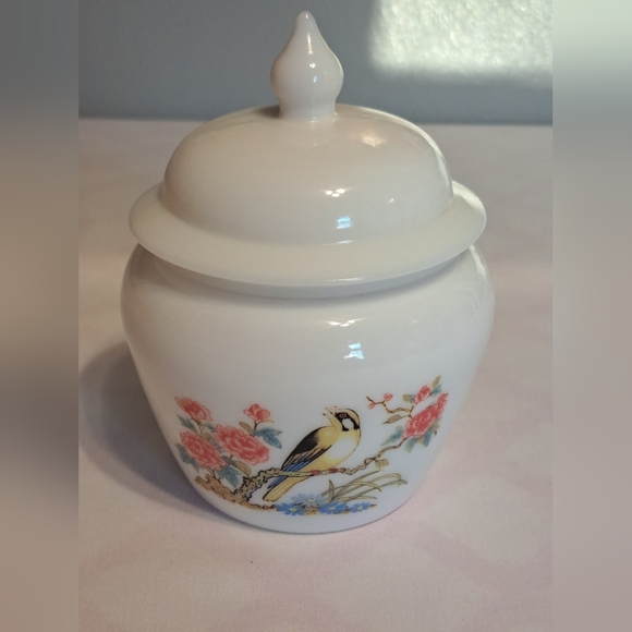 Avon | Accents | Avon Milk Glass Candy Dish With Lid Or Container With ...